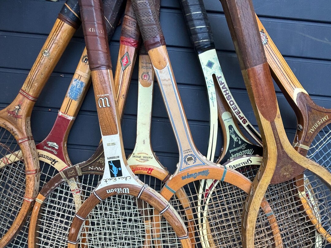 Vintage Wood Tennis Rackets Set of Ten Display Prop Rackets - Etsy