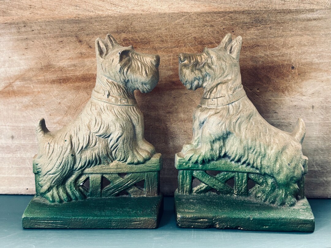 Scottish Terrier Bookends Vintage Kenco Cast Metal Scotty Dogs - Etsy