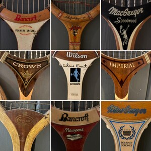 Vintage Wood Tennis Rackets Set of Ten Display Prop Rackets - Etsy