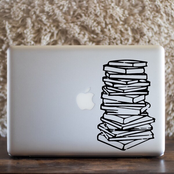 Stack of Books Decal - Etsy