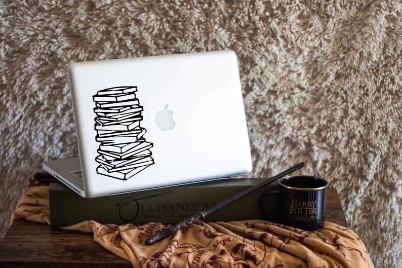 Stack of Books Vinyl Decal - Etsy