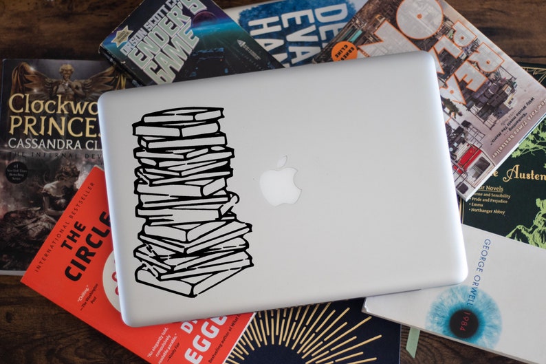 Stack of Books Vinyl Decal - Etsy