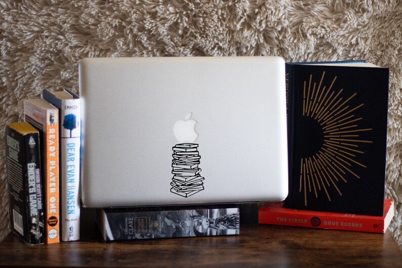 Stack of Books Vinyl Decal - Etsy