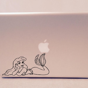 Ariel Laying Down Vinyl Decal - Etsy