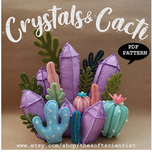 Felt Succulents Cactus Sewing Pattern PDF Download Felt - Etsy Australia