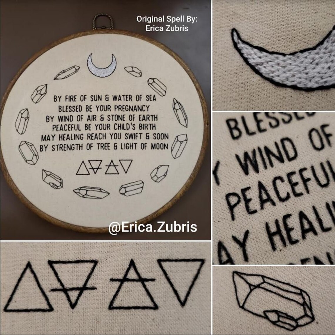 Wiccan Occult Pregnancy and Birth Blessing With Crystals & - Etsy