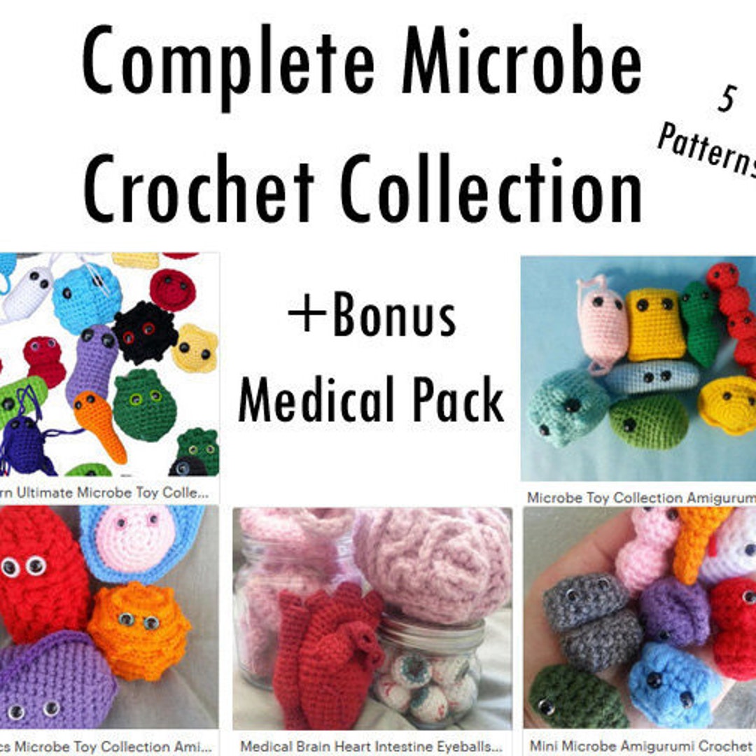 Complete Microbe Crochet Collection + Bonus Medical Pack 5 Patterns - Etsy