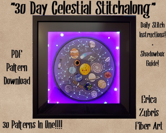 Space Solar System Embroidery Pattern Set 30 Patterns | Etsy