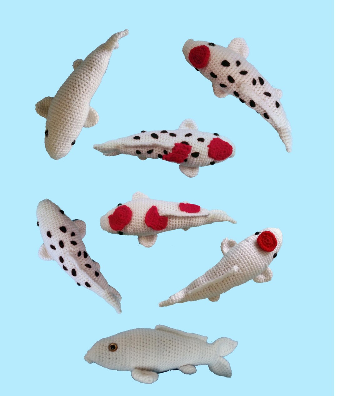 Koi Fish Collection 6 Colors Amigurumi Crochet Pattern PDF - Etsy