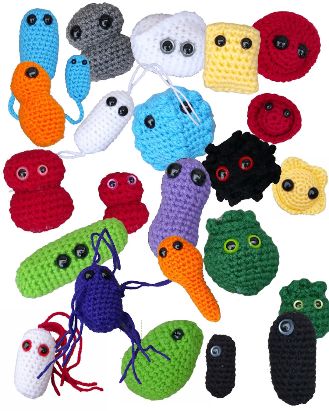 19 Pattern Ultimate Microbe Toy Collection Amigurumi E-book With Mini ...