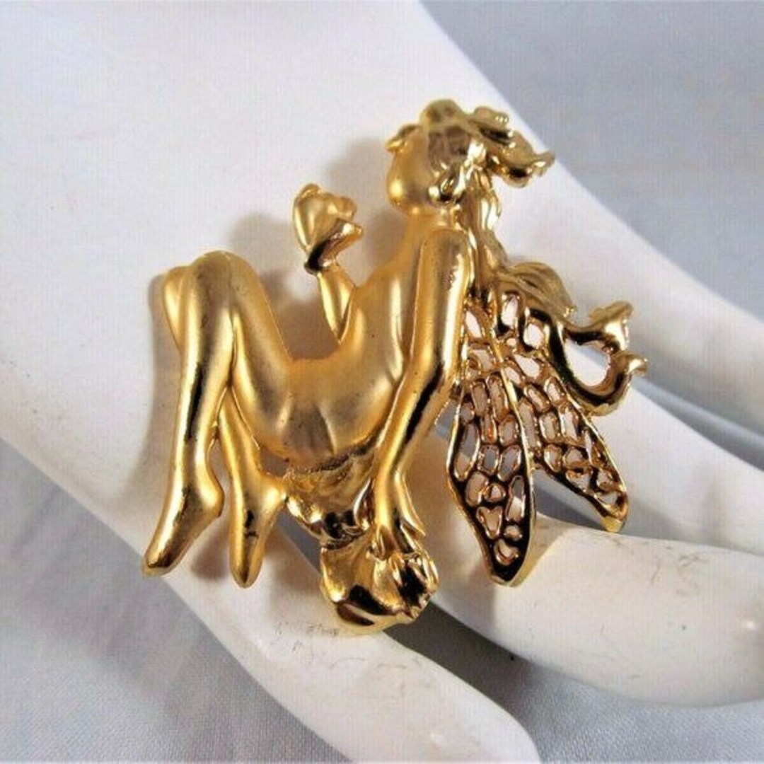 Vintage Fairy Brooch Signed Danecraft - Etsy