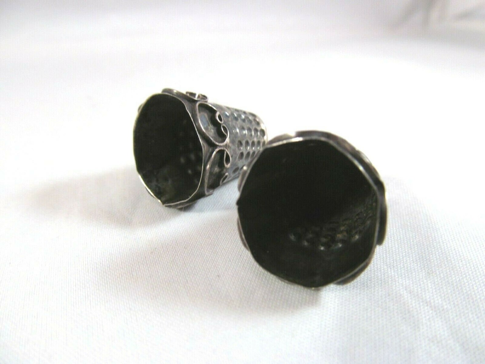 Vintage Sterling Silver Thimbles Scrolled Design 2 Piece Lot - Etsy
