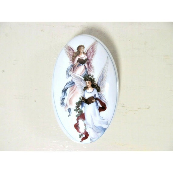 Porcelain Angel Trinket Box with Lid by Reutter made … - Gem