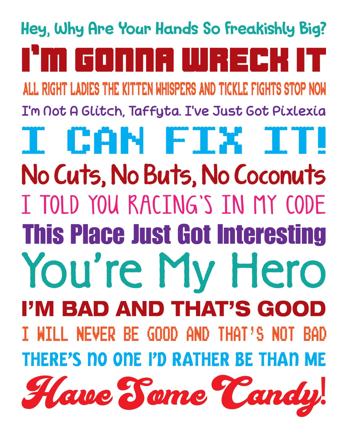 Wreck It Ralph Subway Art, 8x10 Digital Print - Etsy