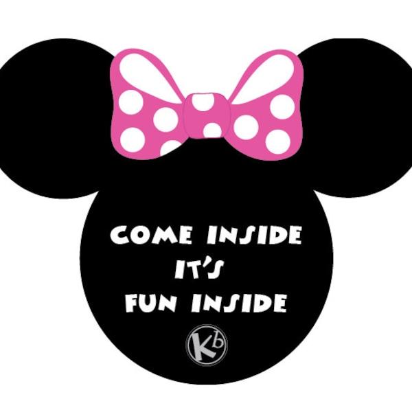 Minnie Mouse Welcome Sign Print - Etsy