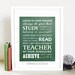 Personalized Teacher Chalkboard Subway Art, Digital Print - Etsy