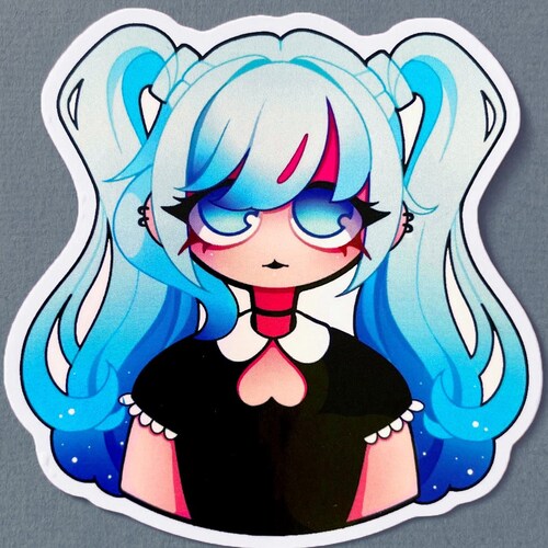 Cute E-girl Vinyl Sticker - Etsy
