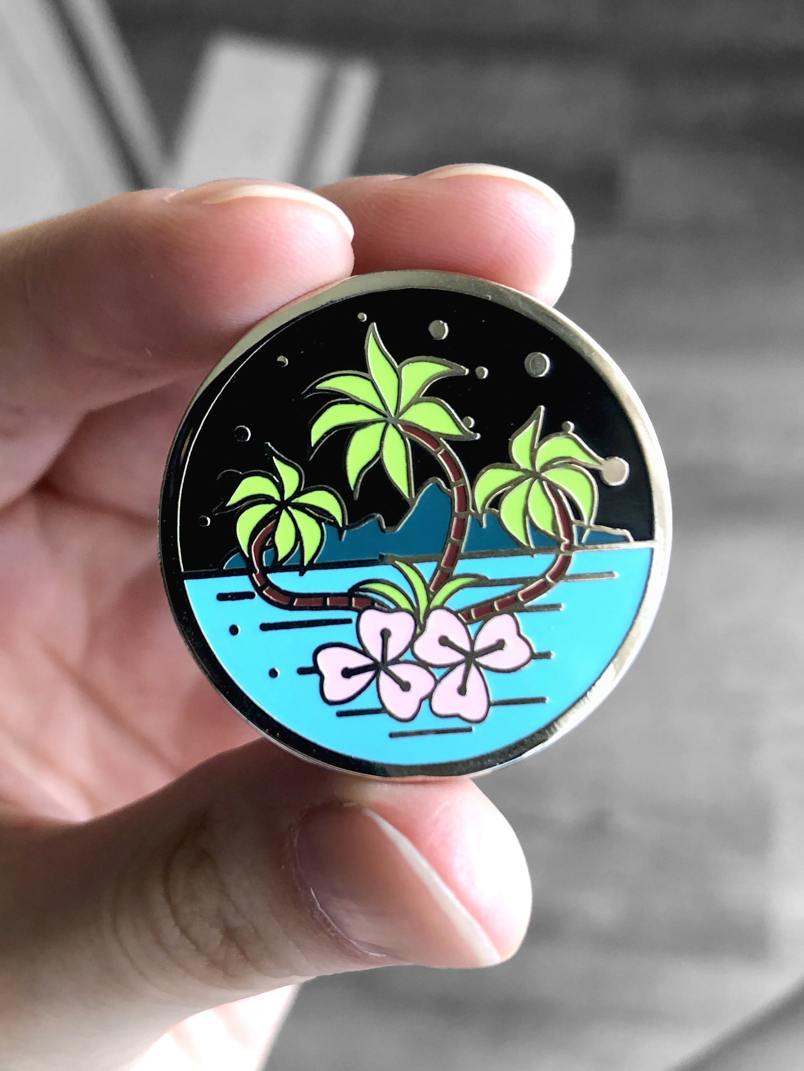Tropic Planet Enamel Pin - Etsy