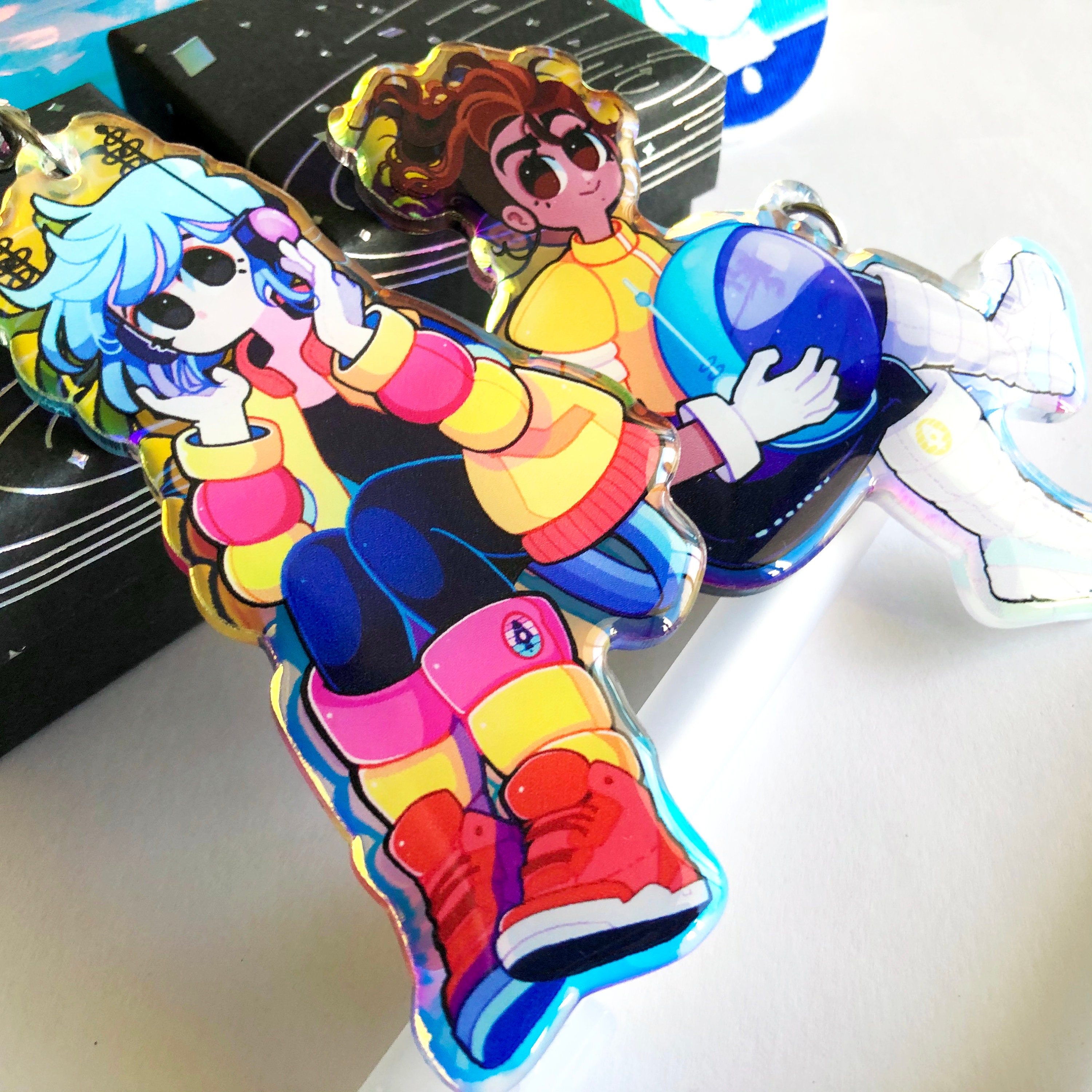 Rainbow OC Astronaut Keychains | Etsy