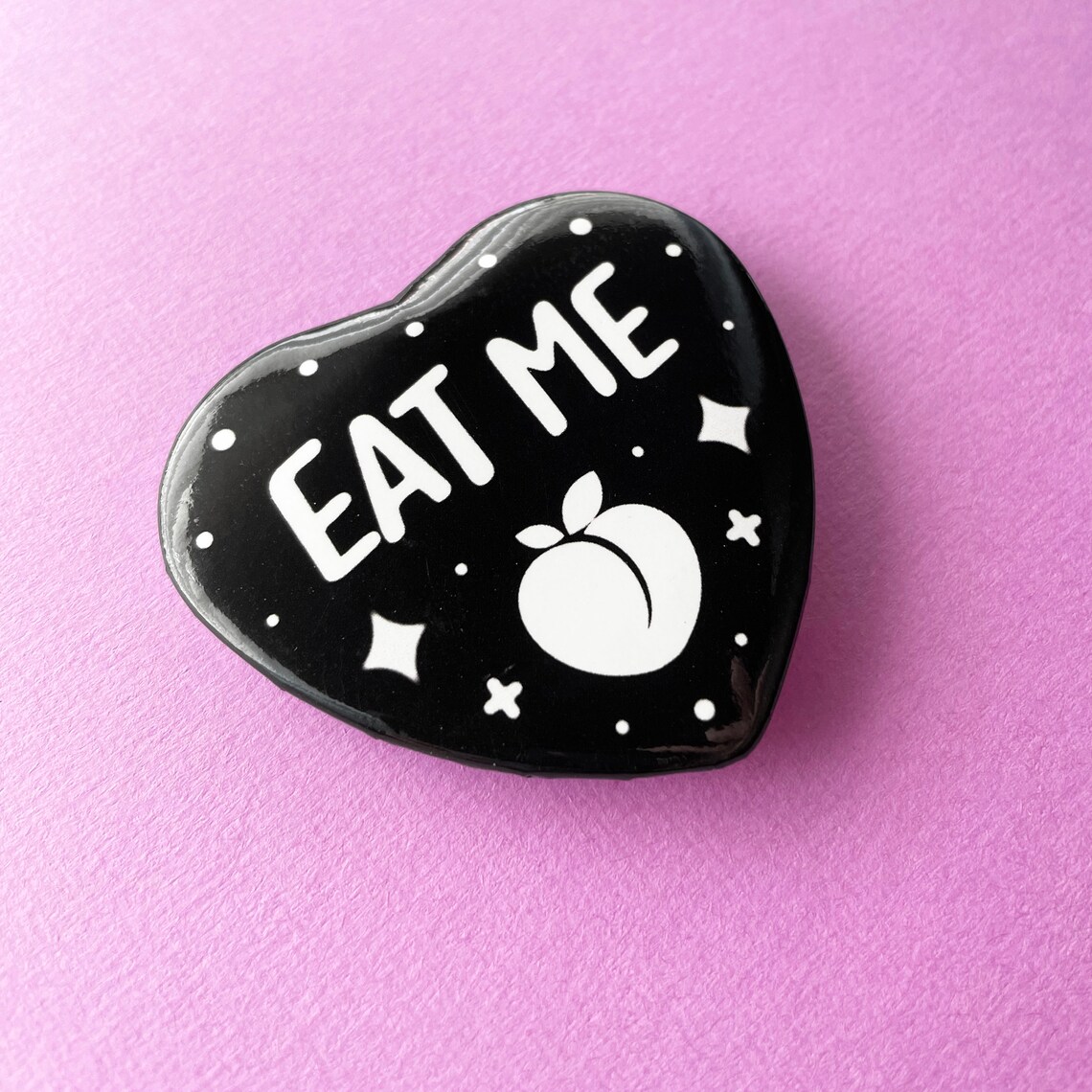 Eat Me Heart Button | Etsy