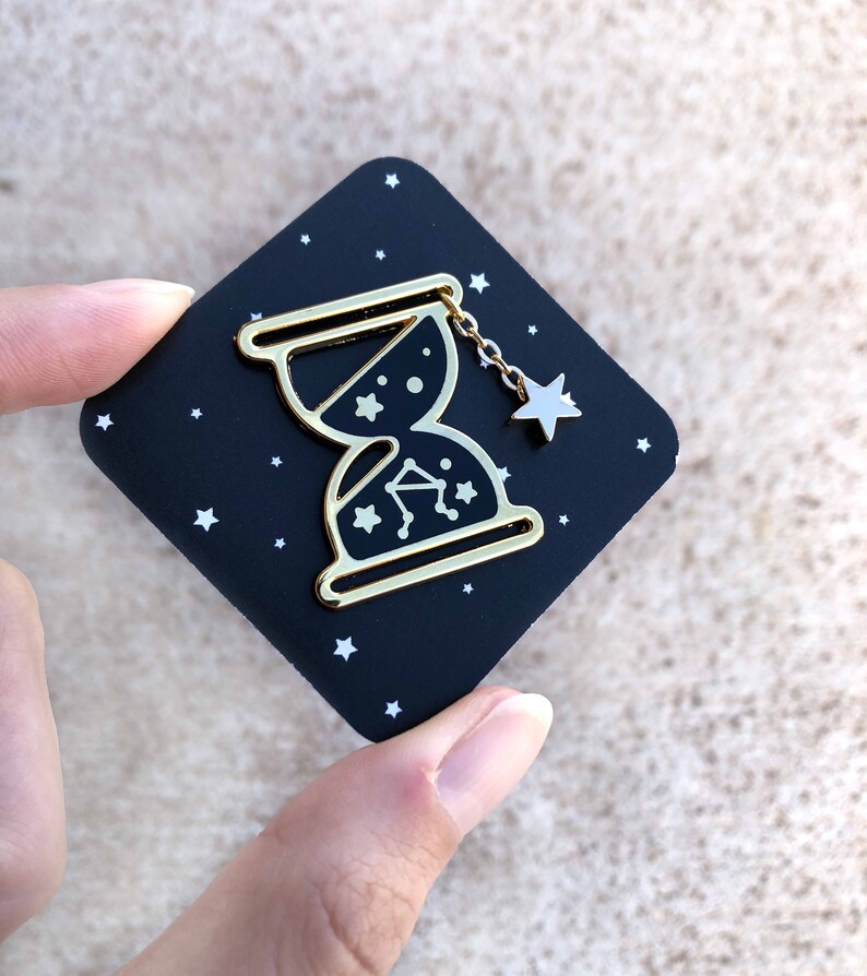 Libra Zodiac Hourglass• Enamel Pin - Etsy