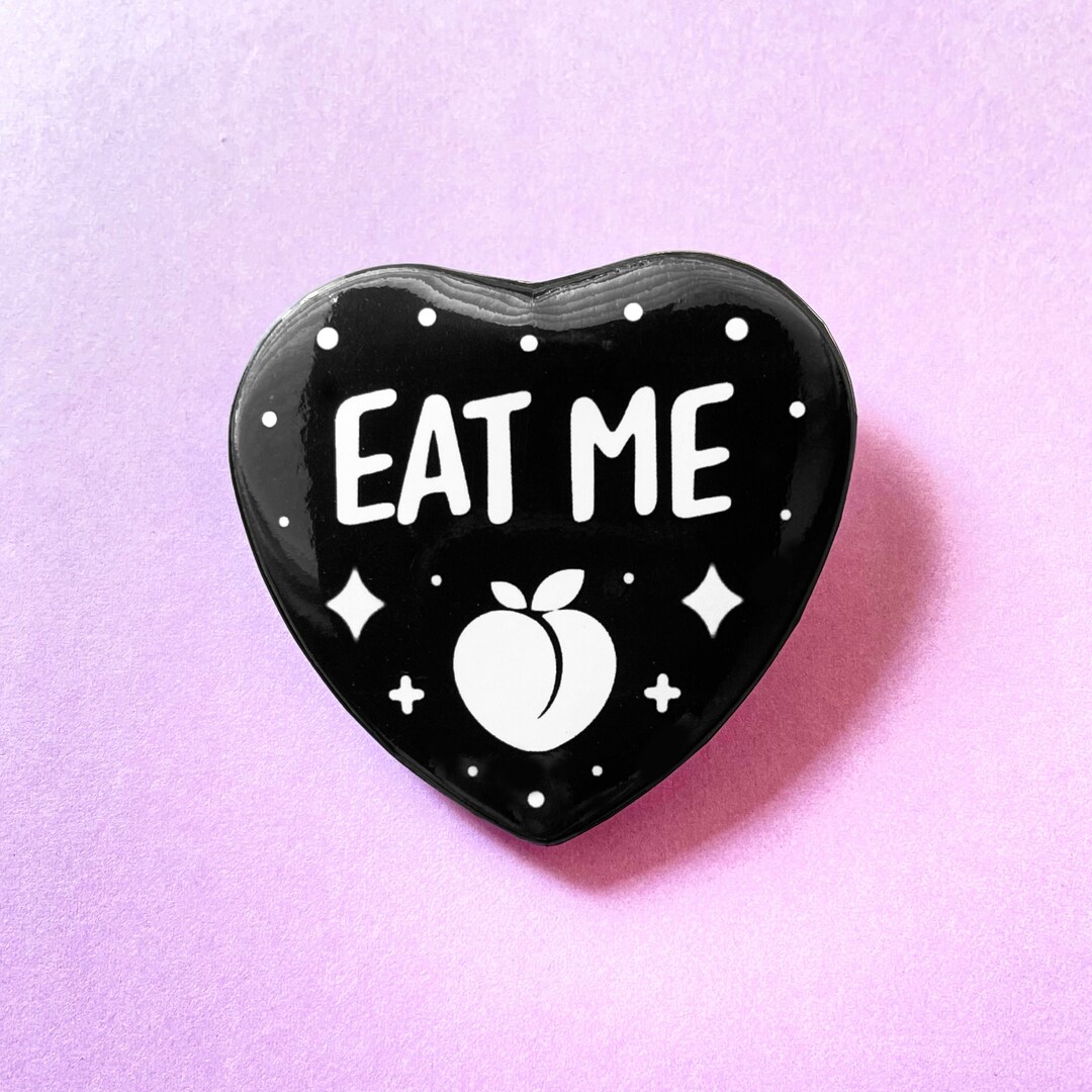 Eat Me Heart Button - Etsy