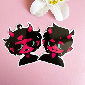 Demon Boy & Girl Stickers - Etsy