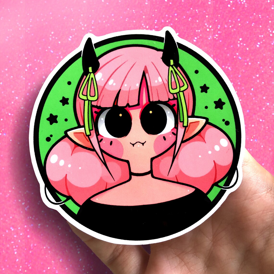 Demon Girl Vinyl Sticker - Etsy