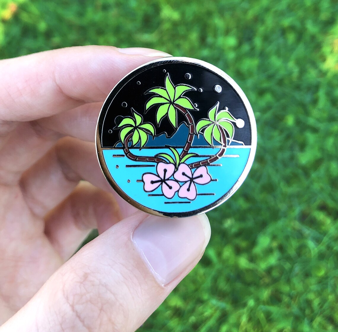 Tropic Planet Enamel Pin | Etsy