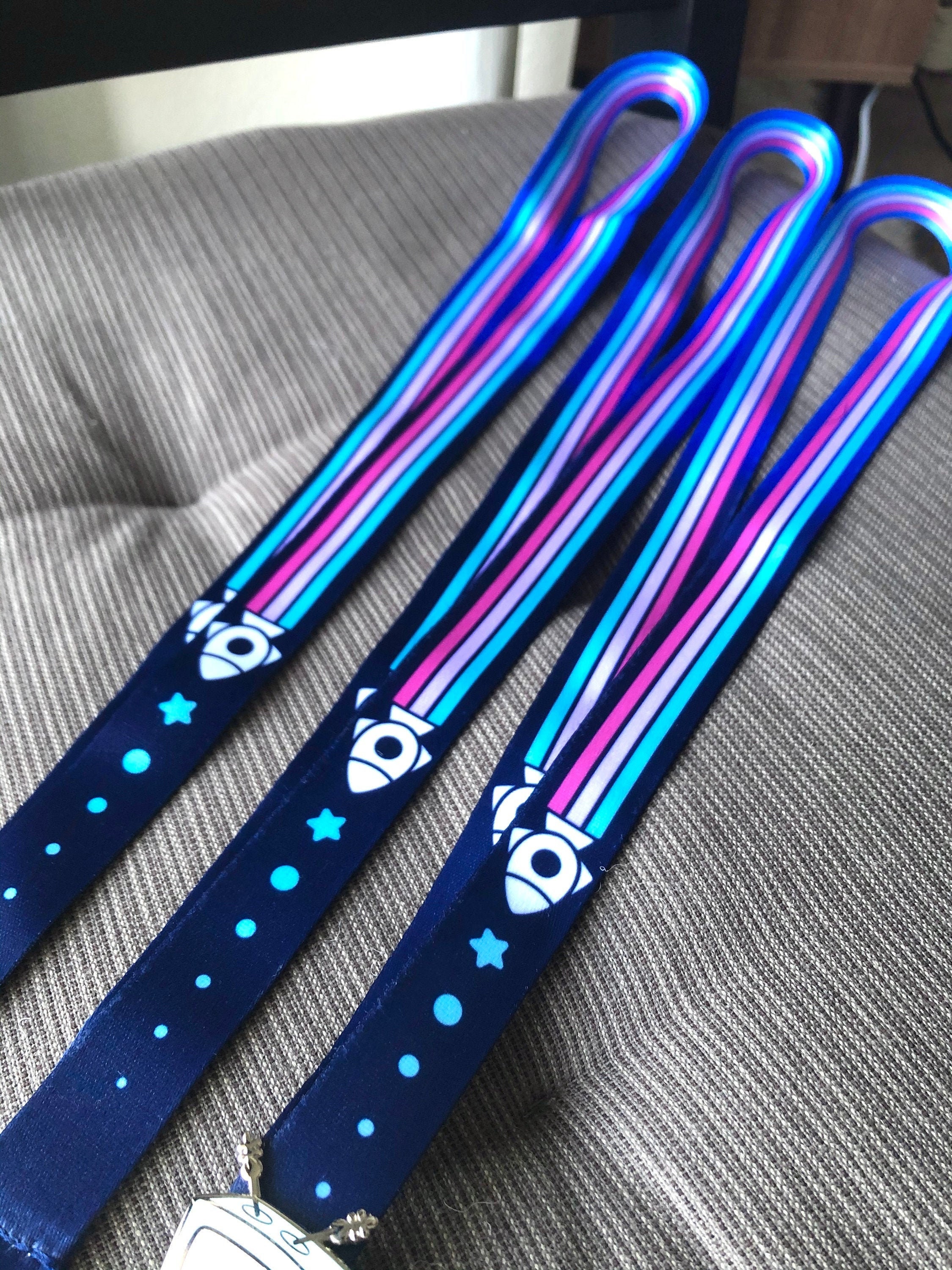 Rainbow Rocket Lanyard | Etsy