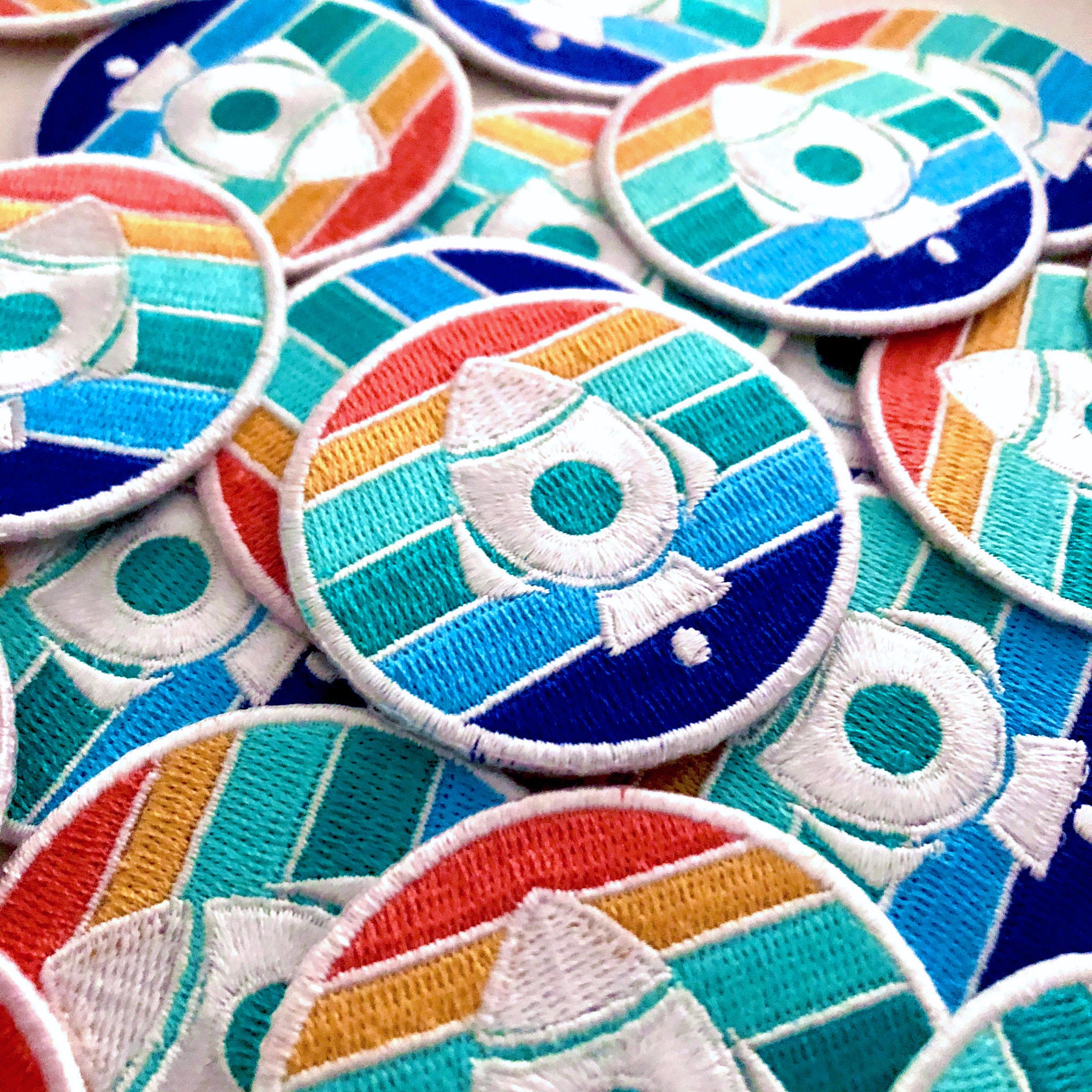 Rocket Ship Embroidered Patches - Etsy