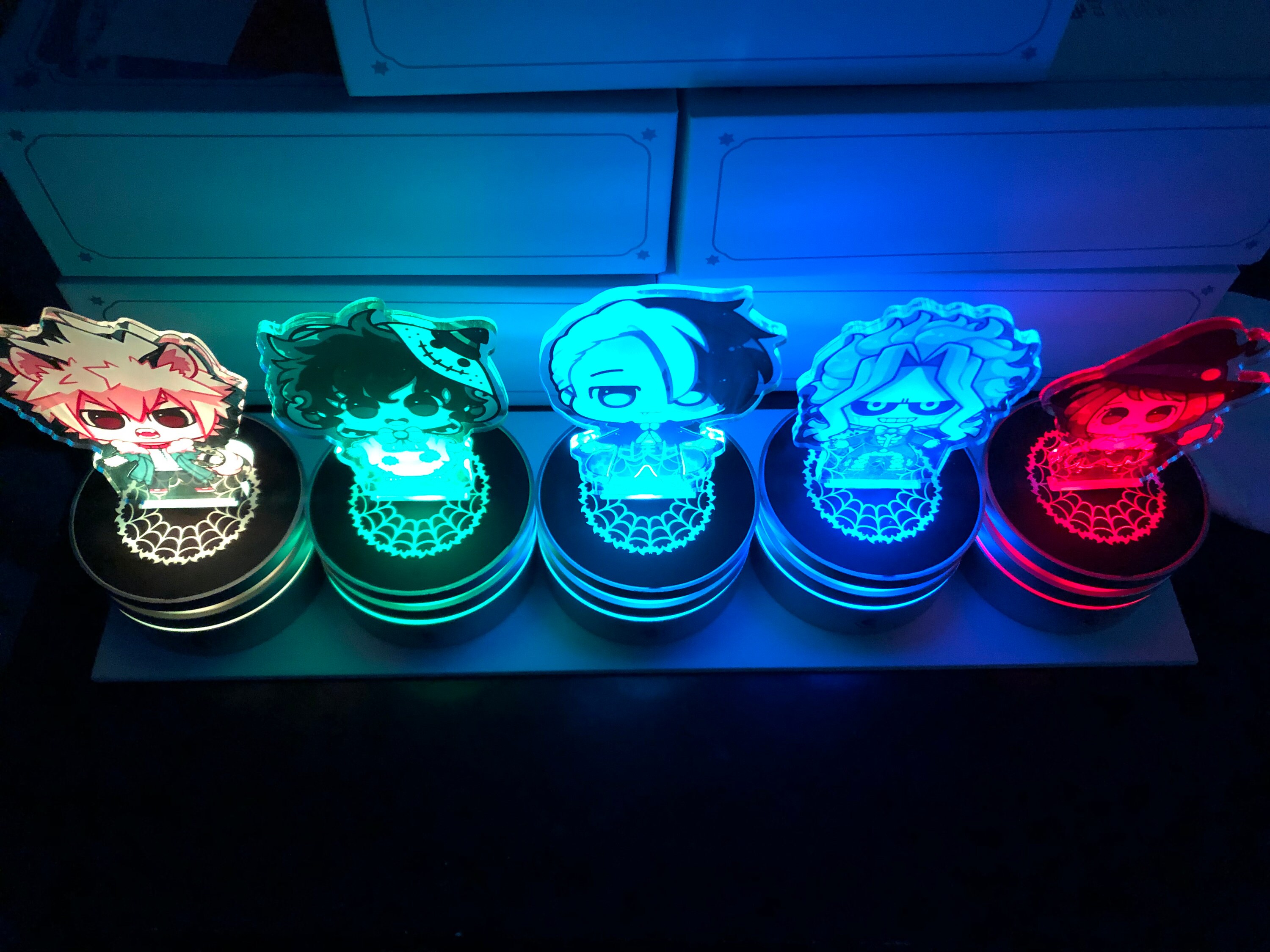 LED bnha Halloween Acrylic Stands | Etsy