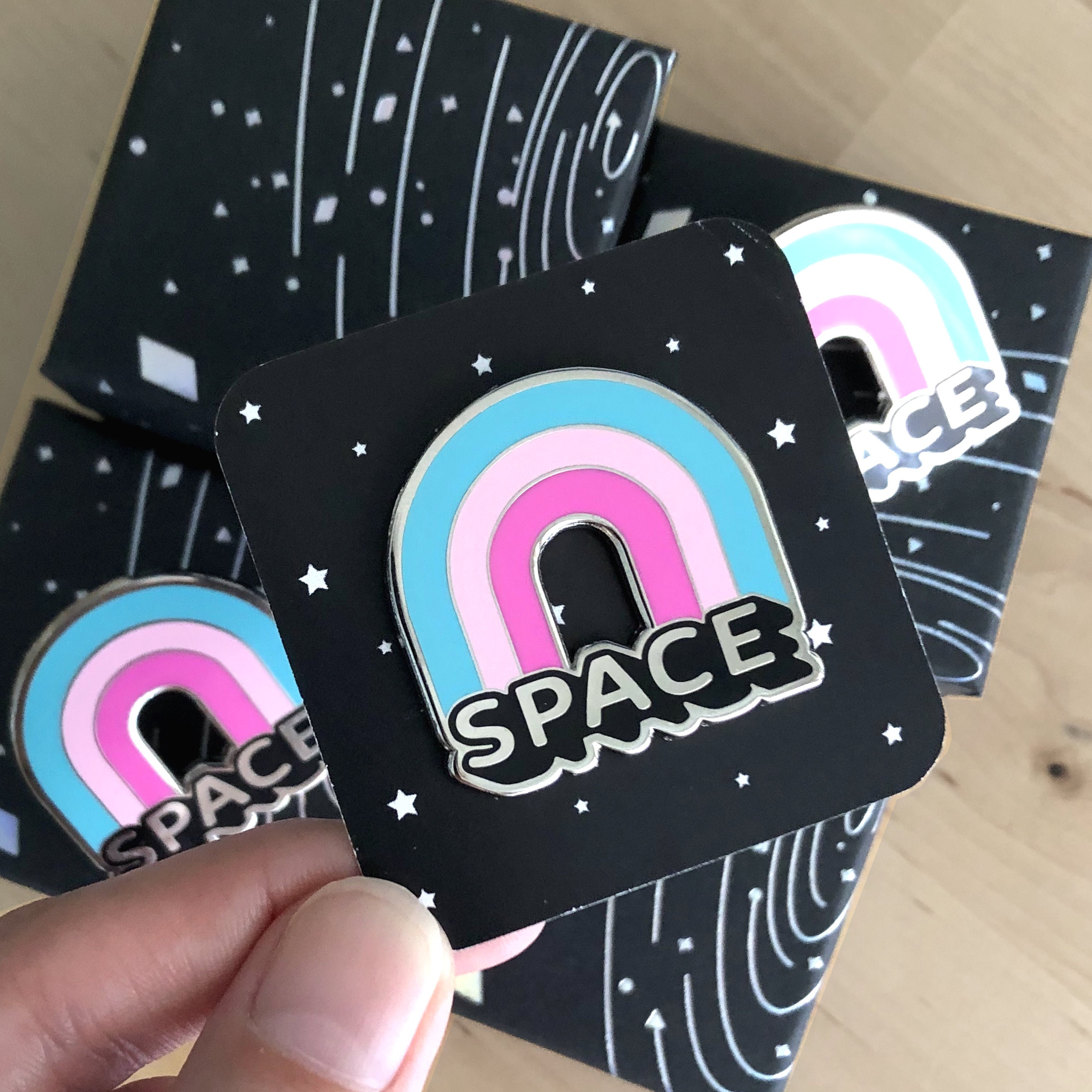 Space Rainbow Enamel Pin | Etsy