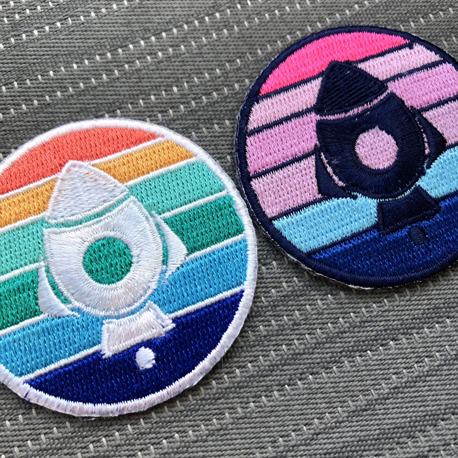 Rocket Ship Embroidered Patches - Etsy