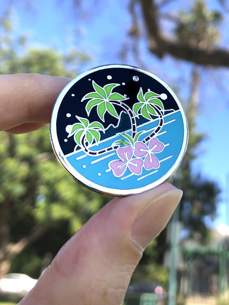 Tropic Planet Enamel Pin | Etsy