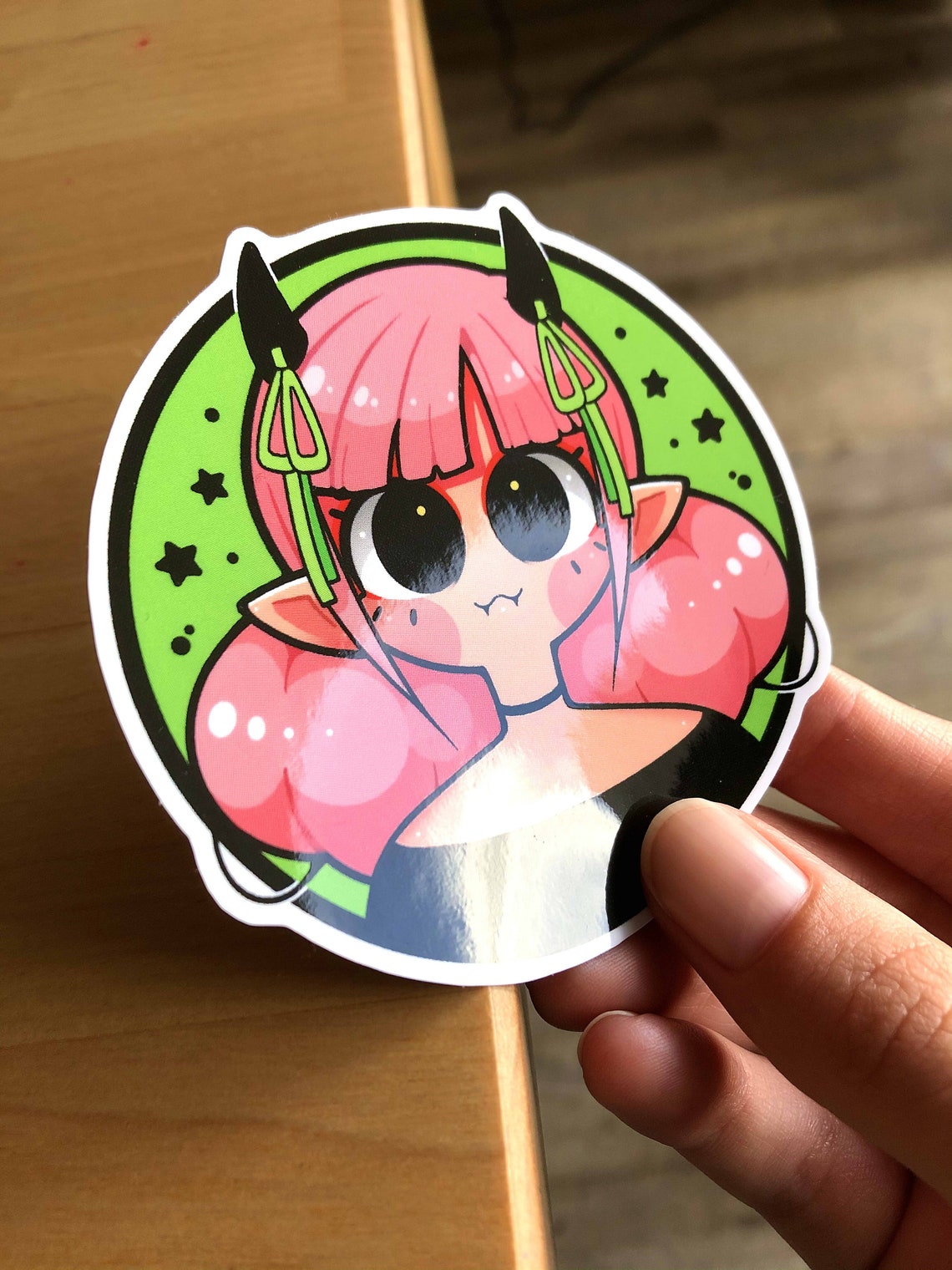 Demon Girl Vinyl Sticker - Etsy