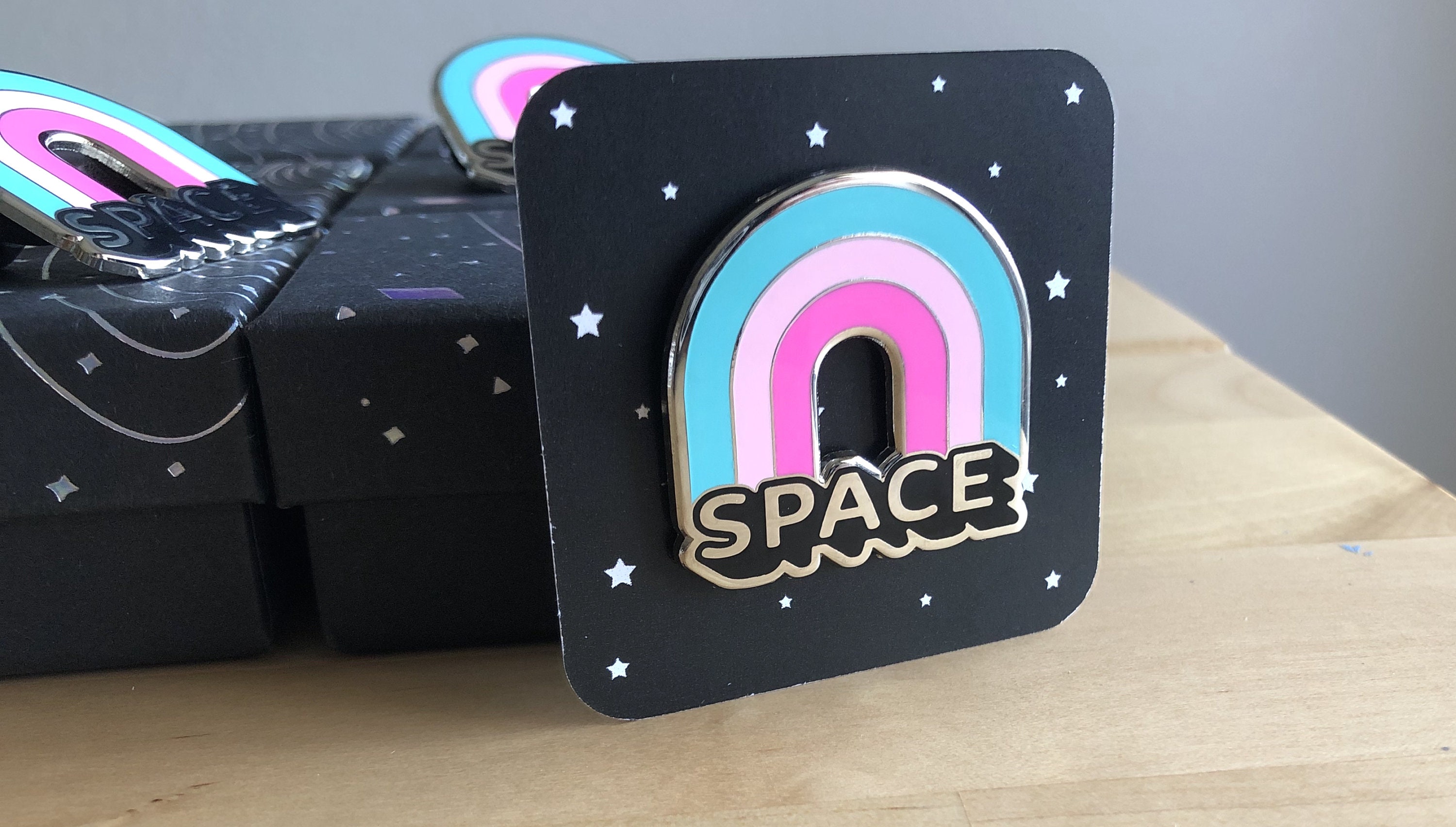Space Rainbow Enamel Pin | Etsy