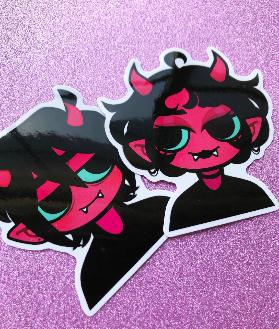 Demon Boy & Girl Stickers | Etsy