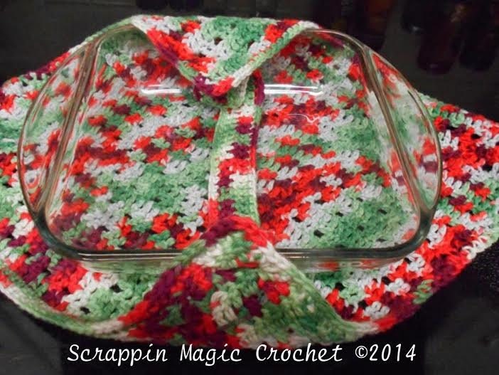 Crocheted Casserole Dish Caddy PATTERN Kitchen Helper Accessories Dish ...