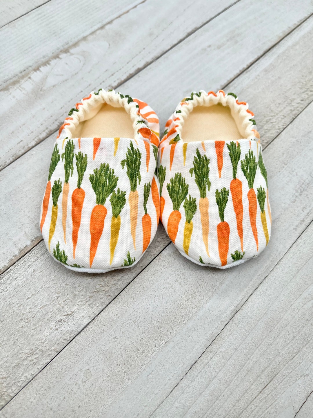 Carrots Baby Shoes, Vegetable Crib Shoes, Baby Moccasins, Baby Booties ...