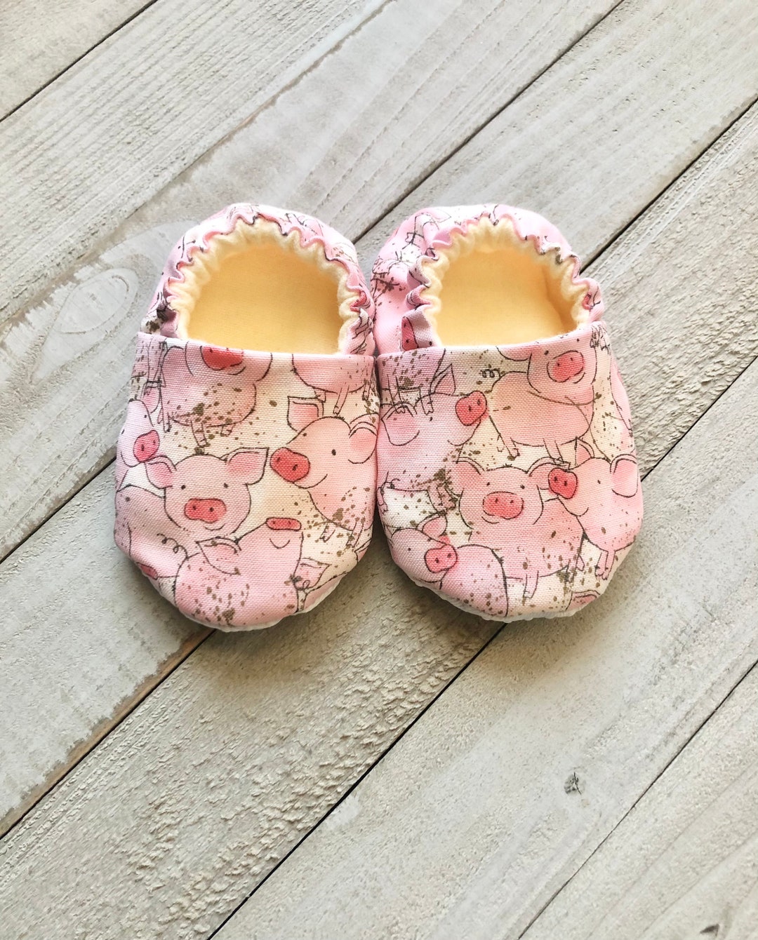 Pig Crib Shoes, Piglet, Piggy, Baby Shoes, Toddler Shoes, Moccasins ...