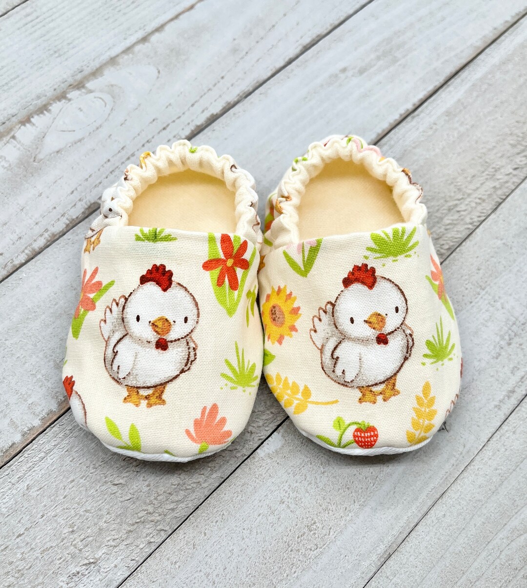 Chicken Baby Booties, Rooster Baby Shoes, Bird Farm Crib Shoes, Baby ...