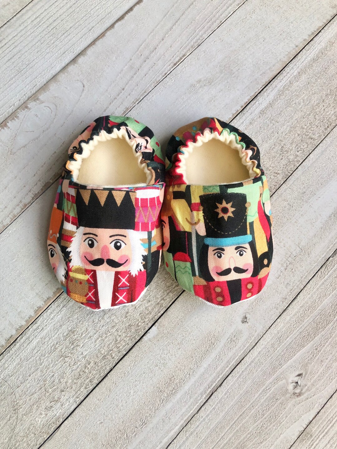 Nutcrackers Crib Shoes, Christmas, Holiday, Baby Shoes, Toddler Shoes ...