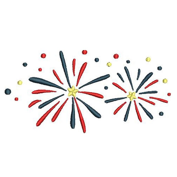 Fireworks Embroidery - Etsy