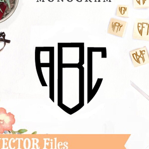 Monogram Shield - Etsy