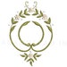 Floral Monogram Frame / Crest, Embroidery Design Pattern for Embroidery ...