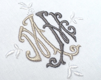 Monza Interlocking H and M Embroidery Monogram Design for Machine ...