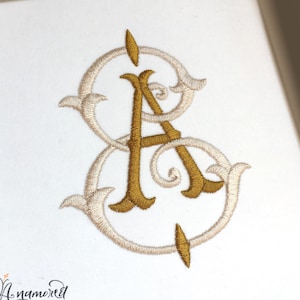 Interlocking A and E Embroidery Monogram Design for Machine Embroidery ...