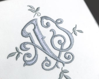 Interlocking Aj Embroidery - Etsy