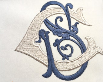 Interlocking C and M Monogram Embroidery Design / Machine | Etsy